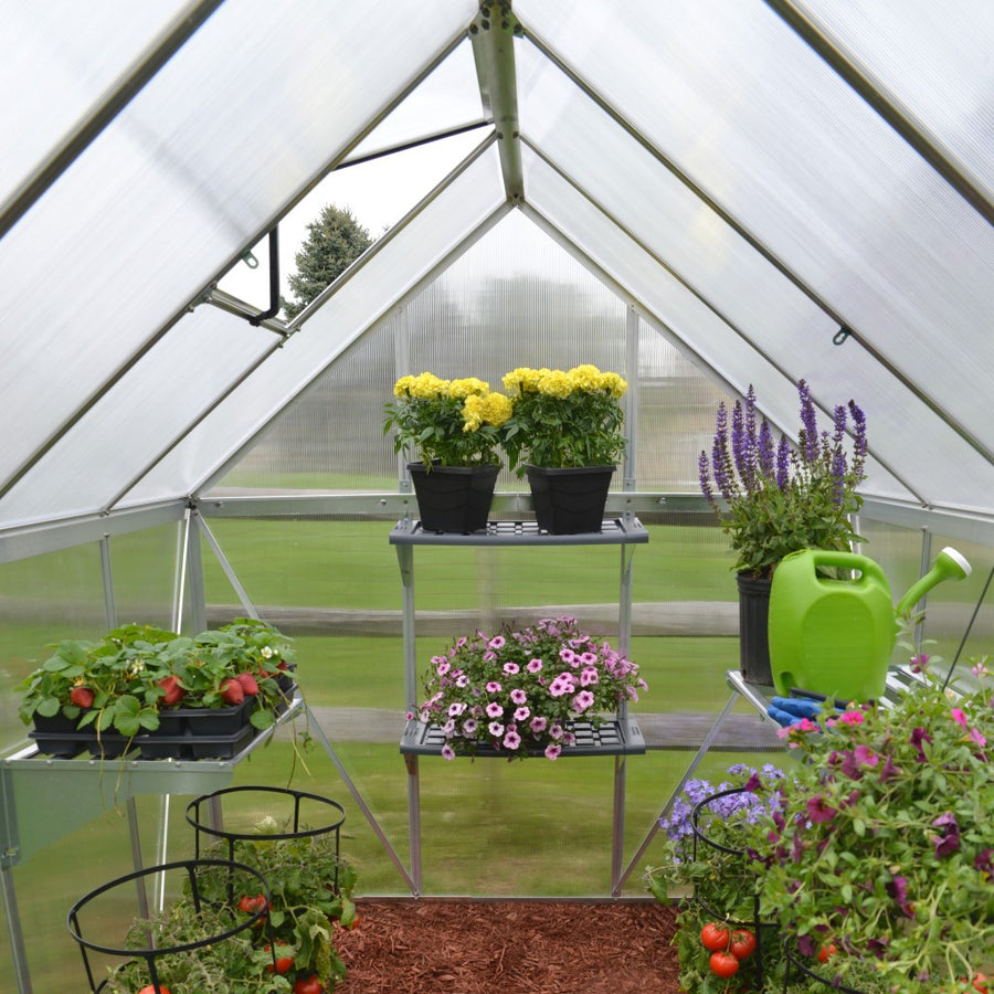 Mythos DIY Greenhouse Kit 6 x 8 ft. with 4mm TwinWall Polycarbonate Pa ...