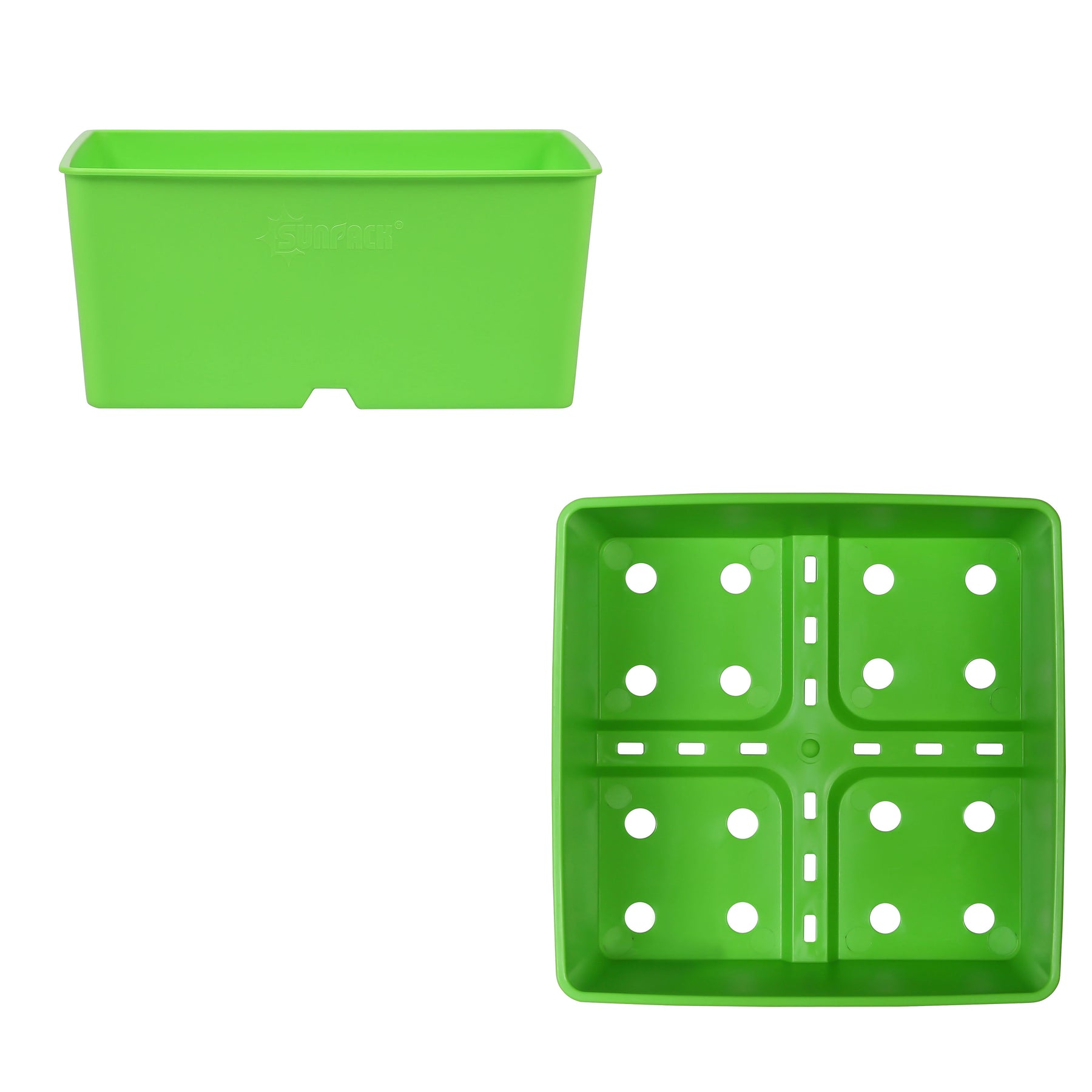 SUNPACK® Heavy Duty 5" Shallow Square Pot – Greenhouse Megastore