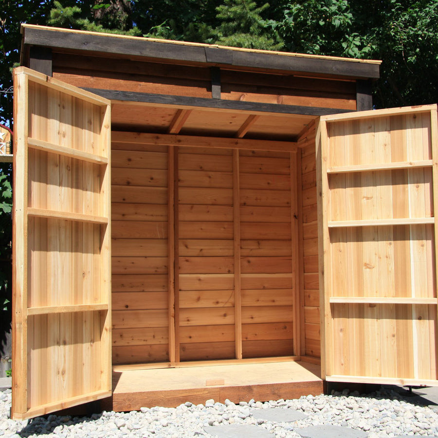 GardenSaver Lean-to Shed 8x4, Double Doors – Greenhouse Megastore