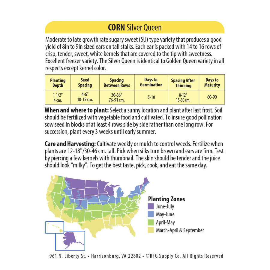 Wetsel Seed™ Corn Silver Queen Seed – Greenhouse Megastore