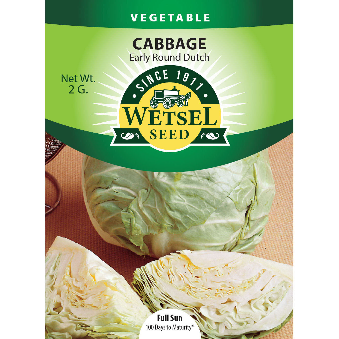 Wetsel Seed™ Early Round Dutch Cabbage Seed – Greenhouse Megastore