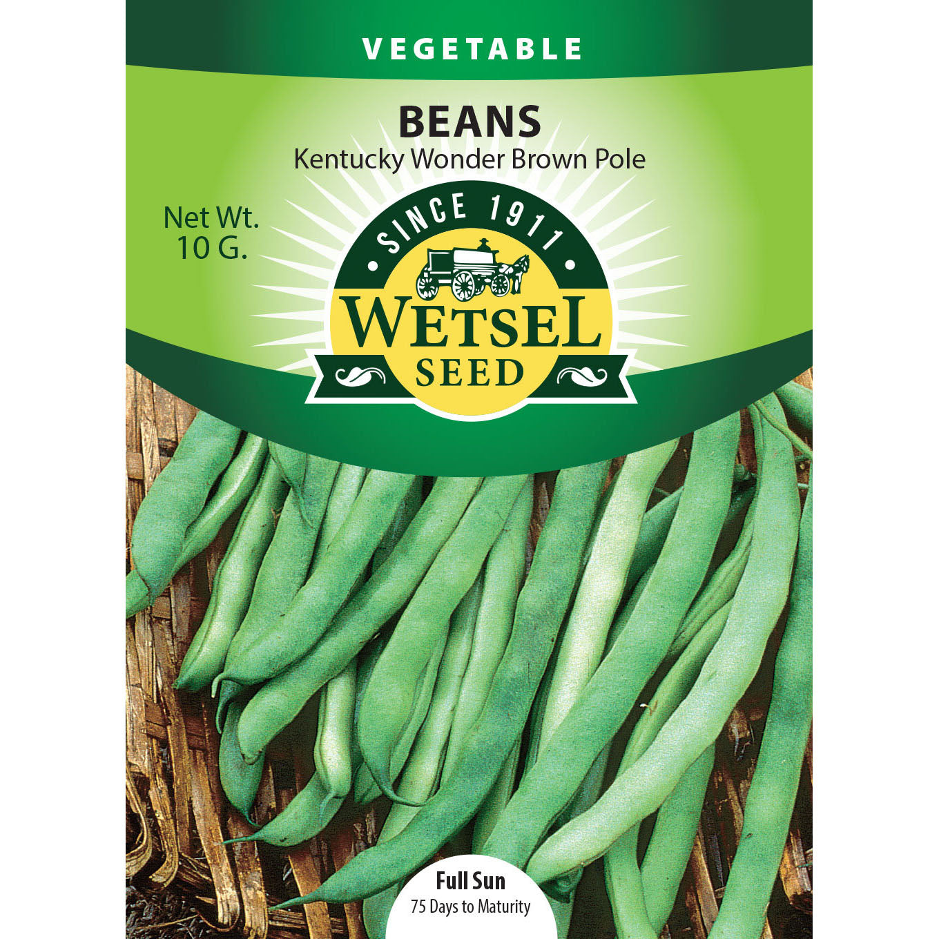 Wetsel Seed™ Garden Beans Kentucky Wonder Brown Pole Beans Seed ...