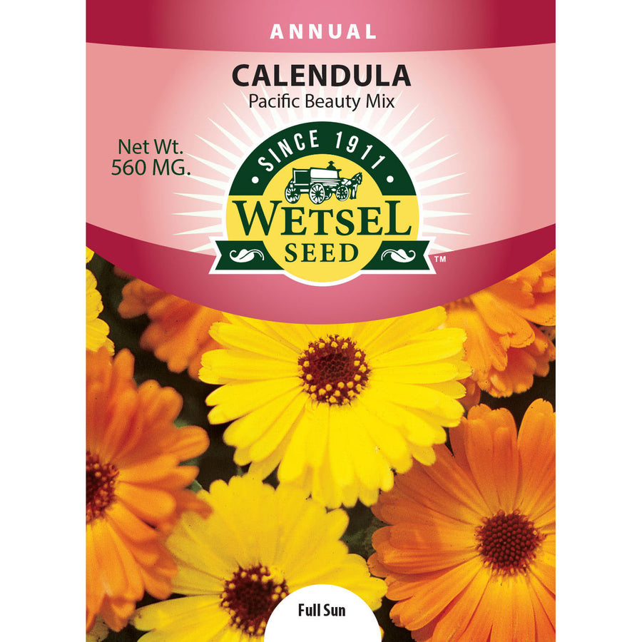 Wetsel Seed Calendula Pacific Beauty Mix Seed - Greenhouse Megastore