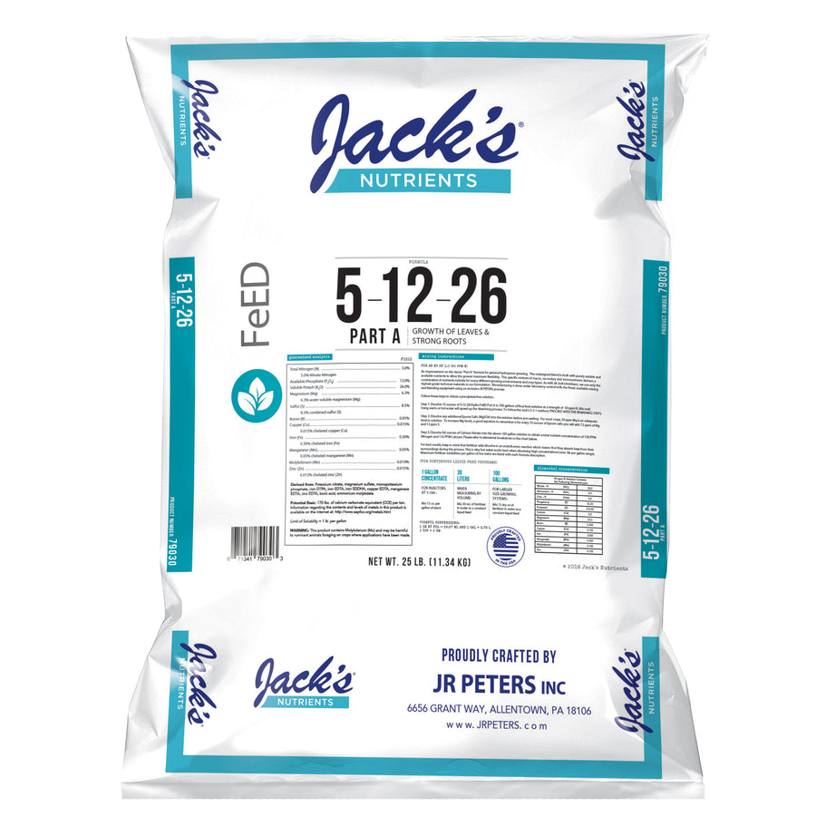 Jack's 5-12-26 Part A Fertilizer - Greenhouse Megastore