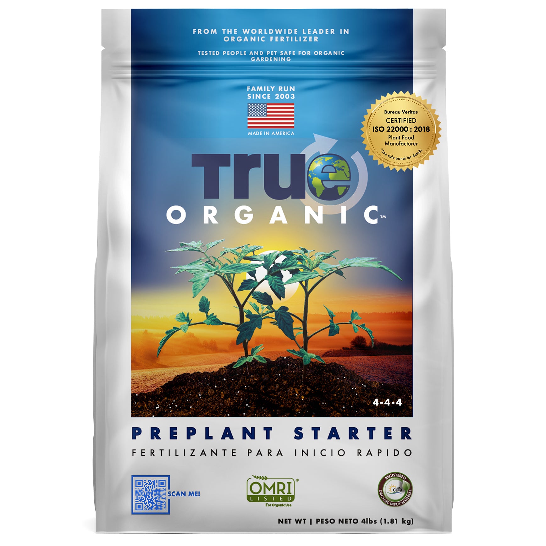 True Organic 4 lb. Bag Preplant Starter – Greenhouse Megastore