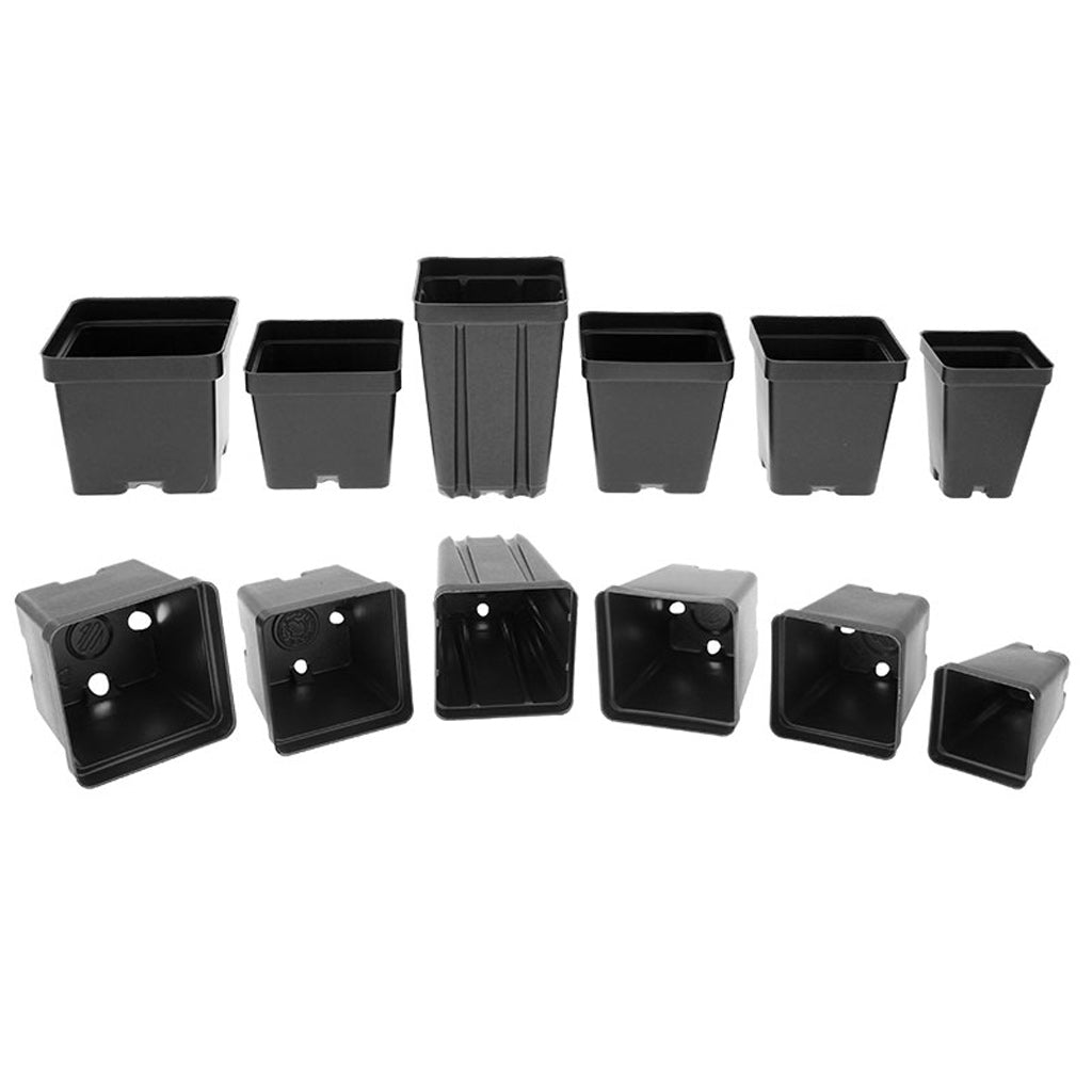 Black Form Square Nursery Pots - Greenhouse Megastore